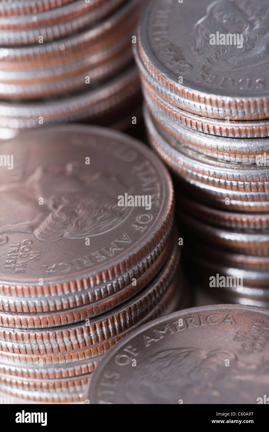 Stack us quarters usa hi-res stock photography and images - Alamy