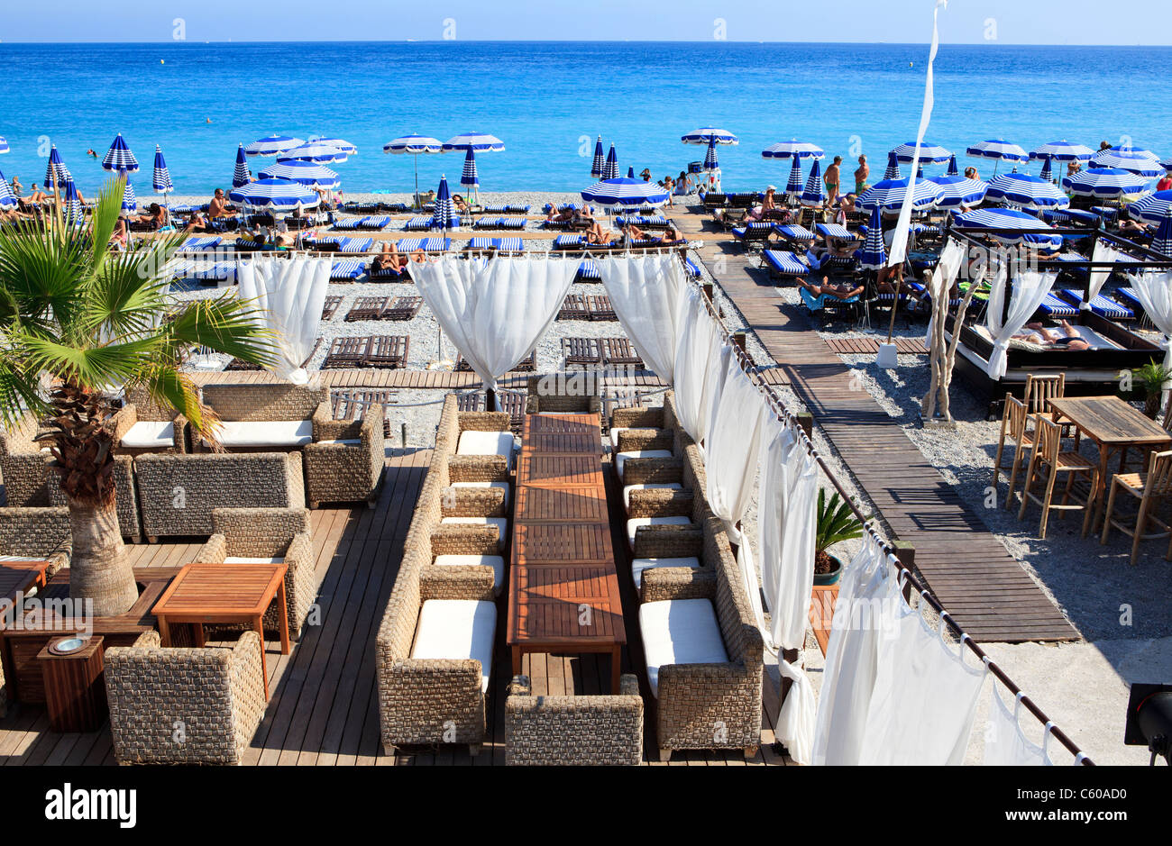 Florida Beach club, Beach Nice, France Stock Photo - Alamy