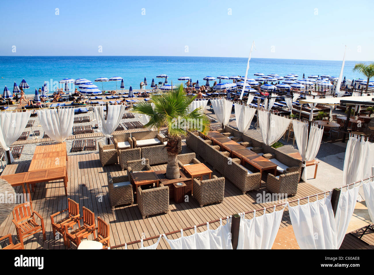Florida Beach club, Beach Nice, France Stock Photo - Alamy