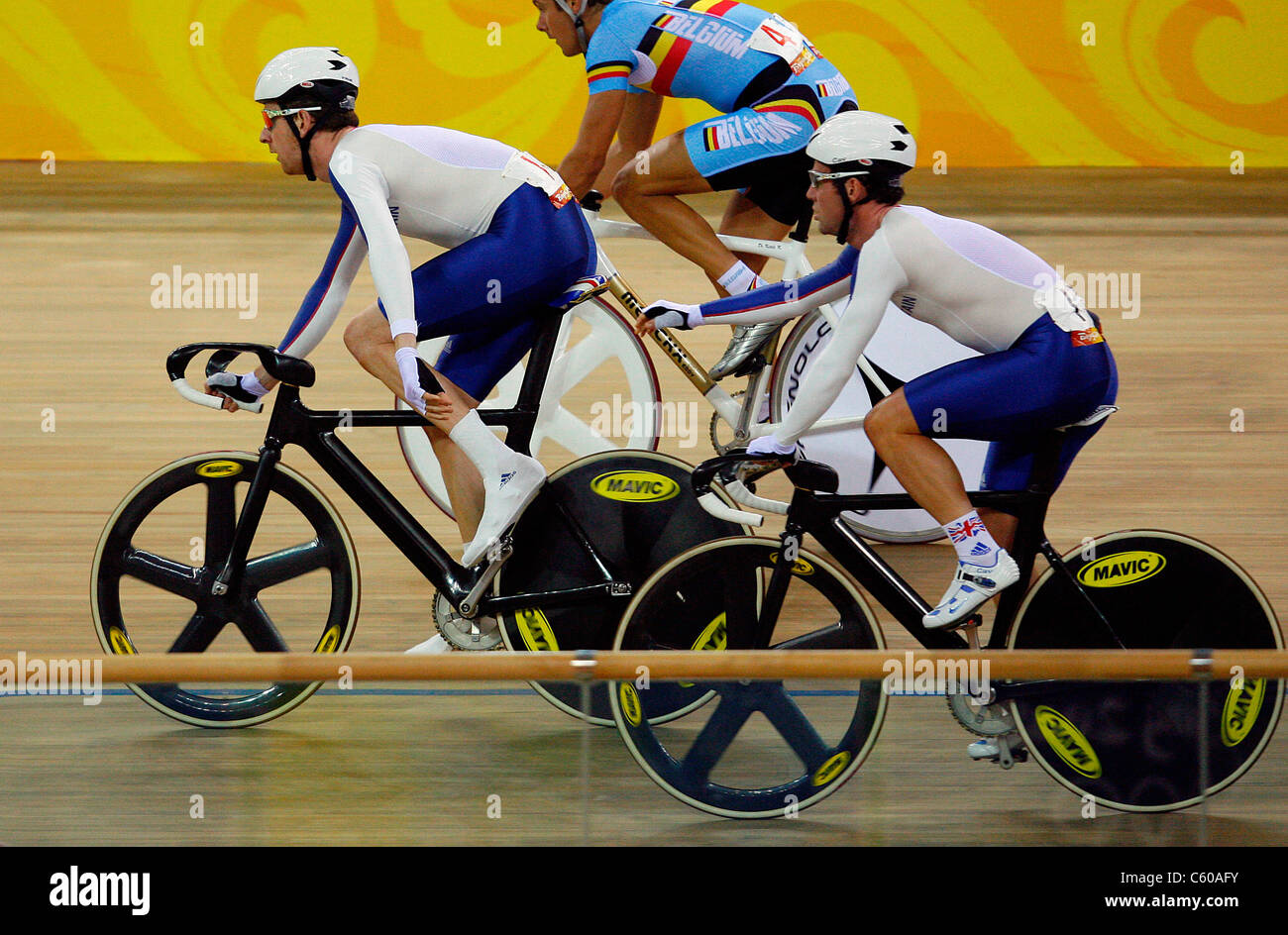 BRADLEY WIGGINS & MARK CAVENDI GREAT BRITAIN OLYMPIC STADIUM BEIJING ...