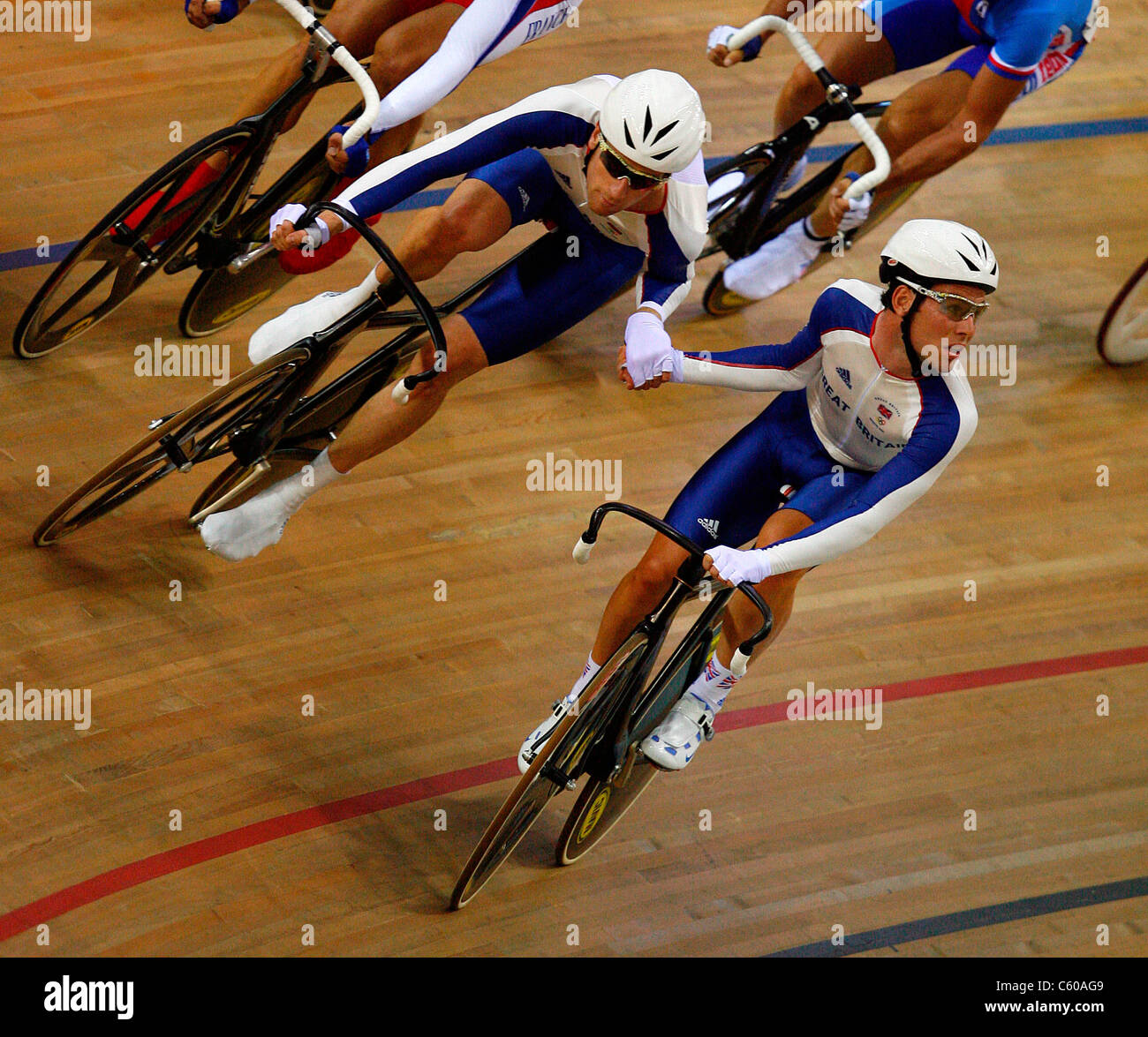 BRADLEY WIGGINS & MARK CAVENDI GREAT BRITAIN OLYMPIC STADIUM BEIJING ...