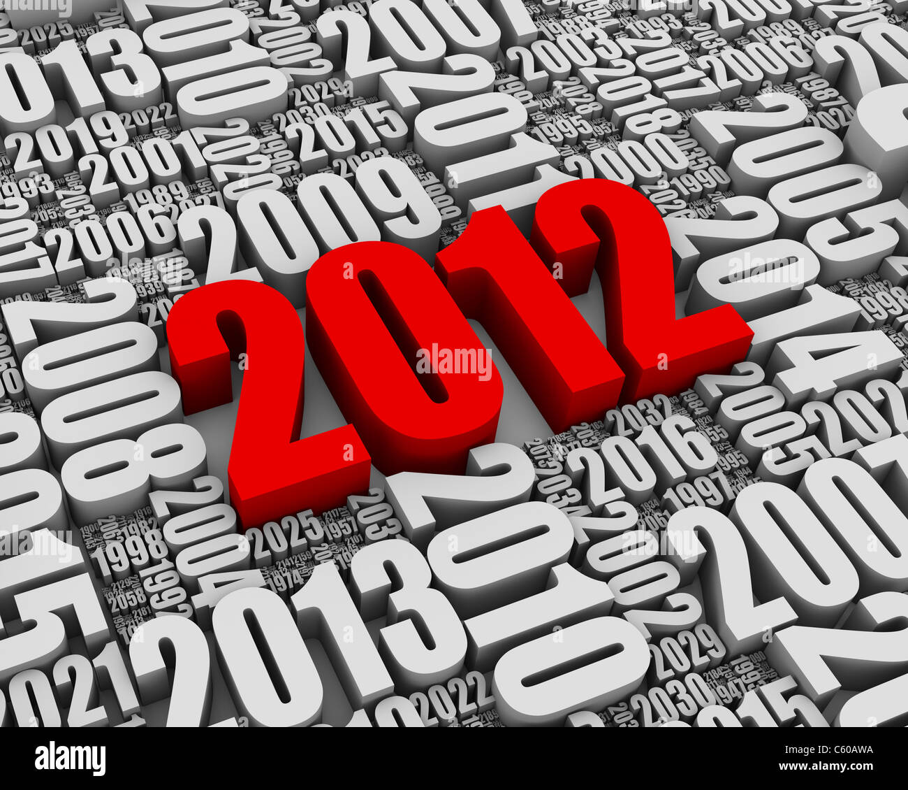 Batch of 3D text years. Part of a series Stock Photo - Alamy