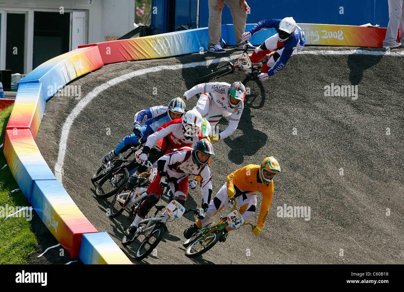 MENS BMX BMX ARENA OLYMPIC STADIUM BEIJING CHINA 22 August 2008 Stock ...