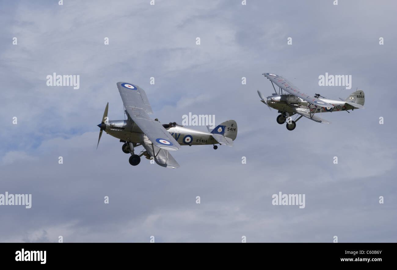 Silver biplanes hi-res stock photography and images - Alamy
