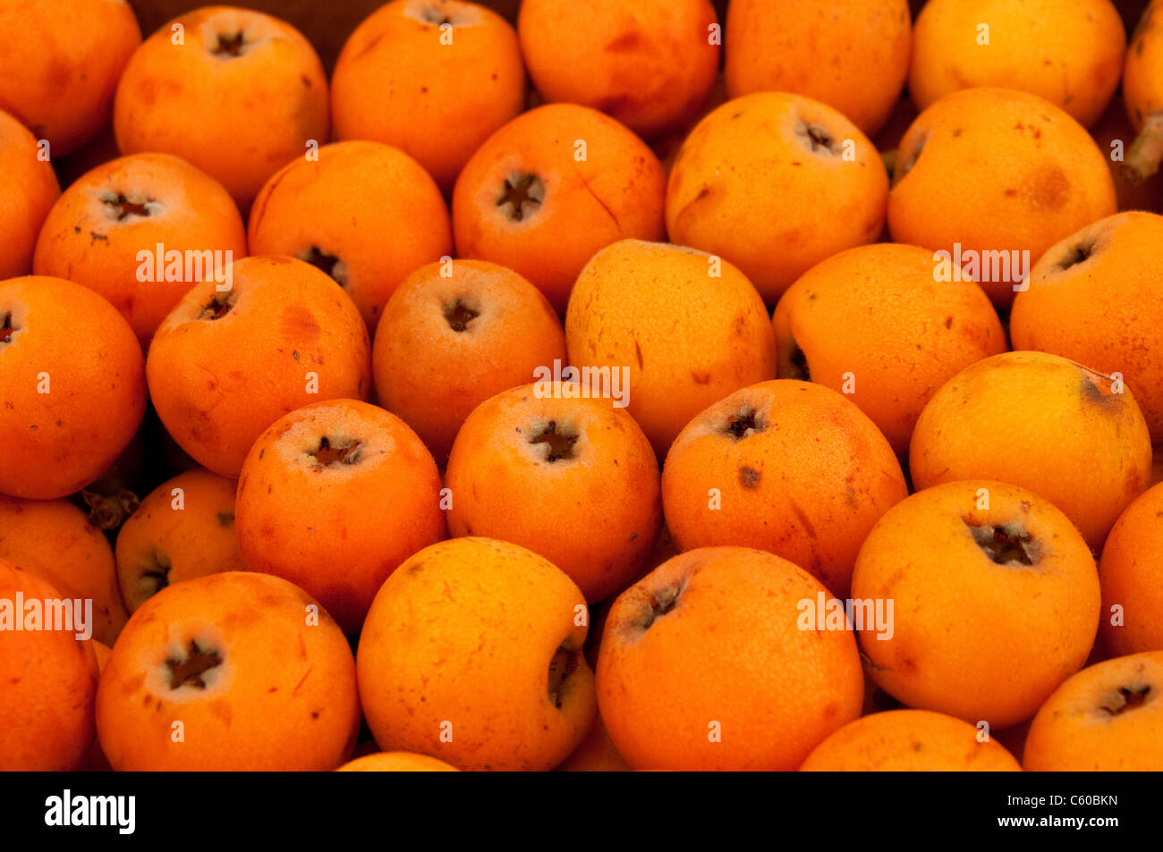 Musmala, a Turkish fruit, for sale at the Kalkan market, Turkey Stock ...
