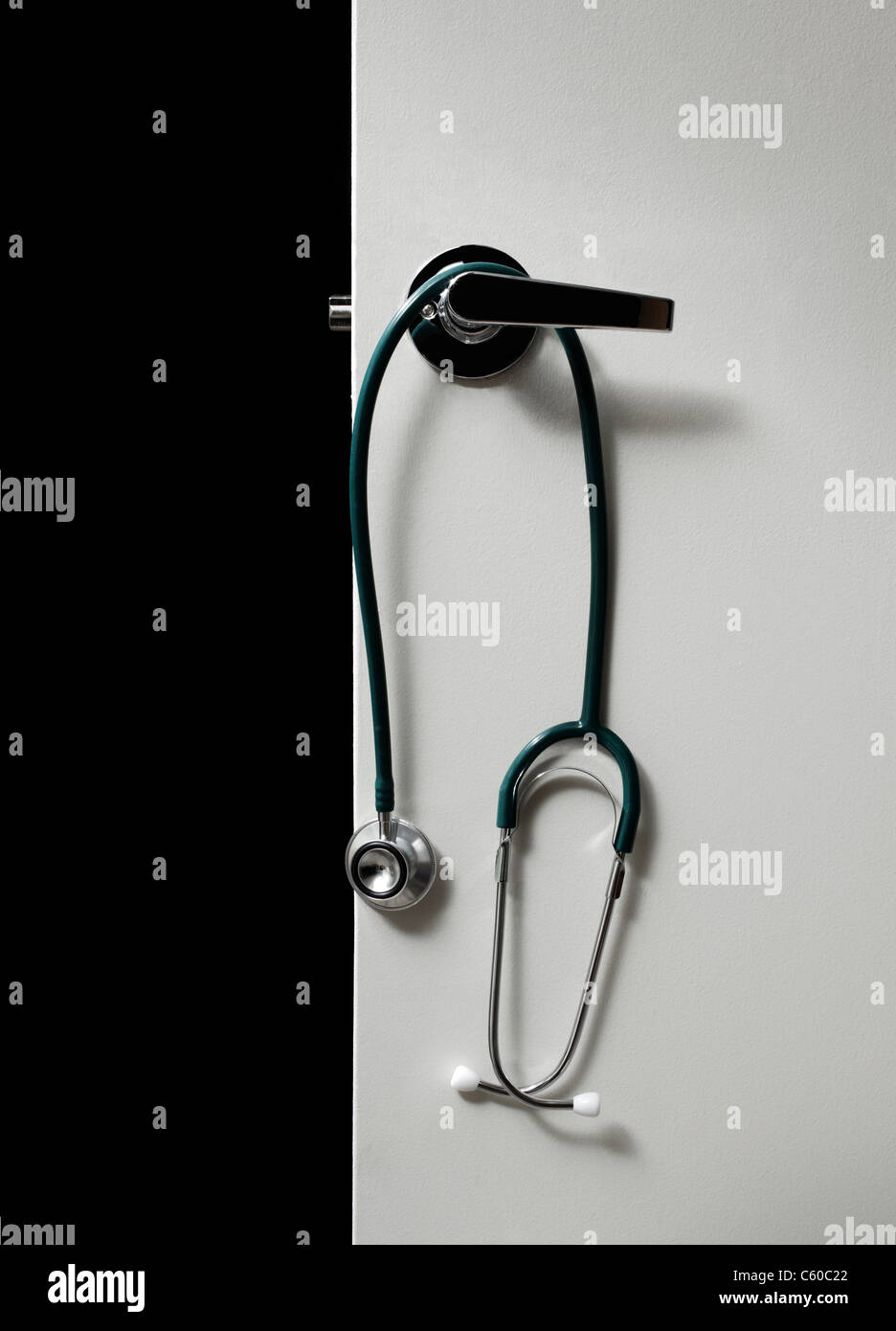 Doctors stethoscope hanging on door hi-res stock photography and images ...