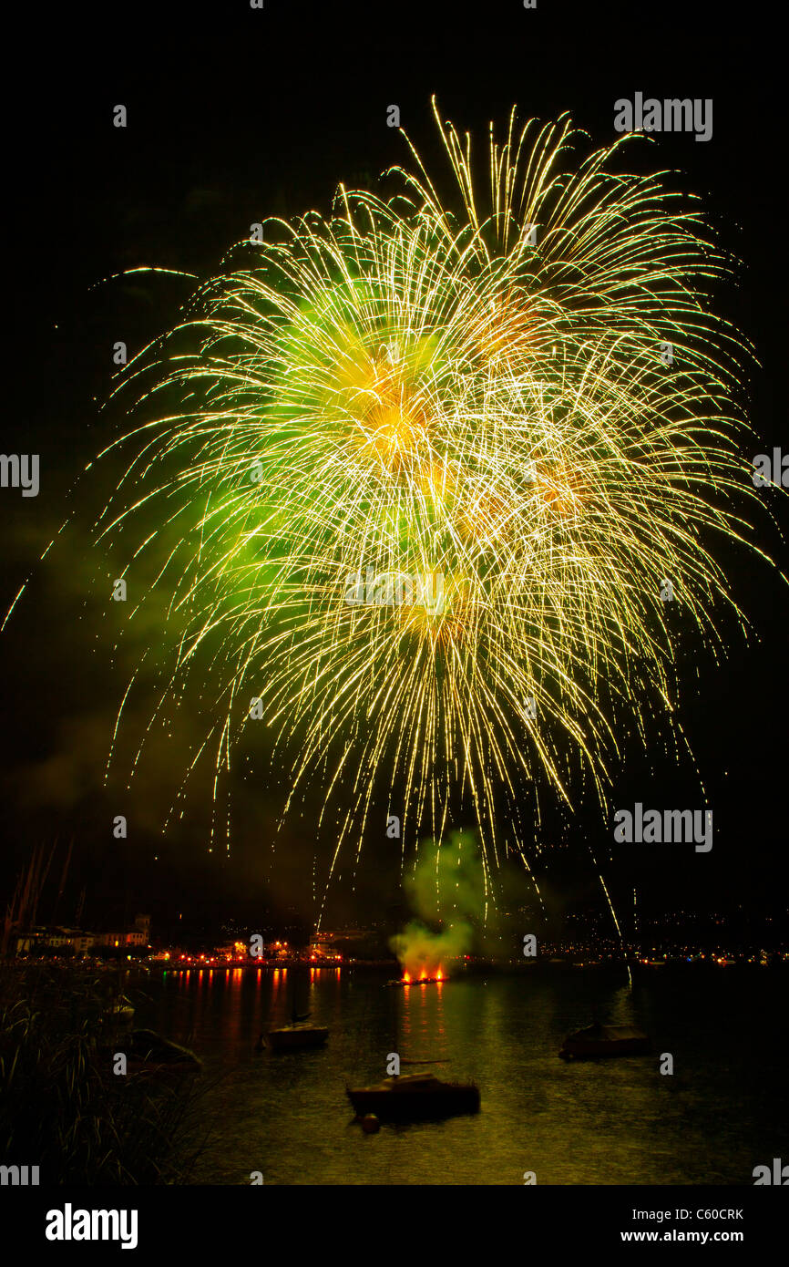 Fireworks in the night sky Stock Photo - Alamy