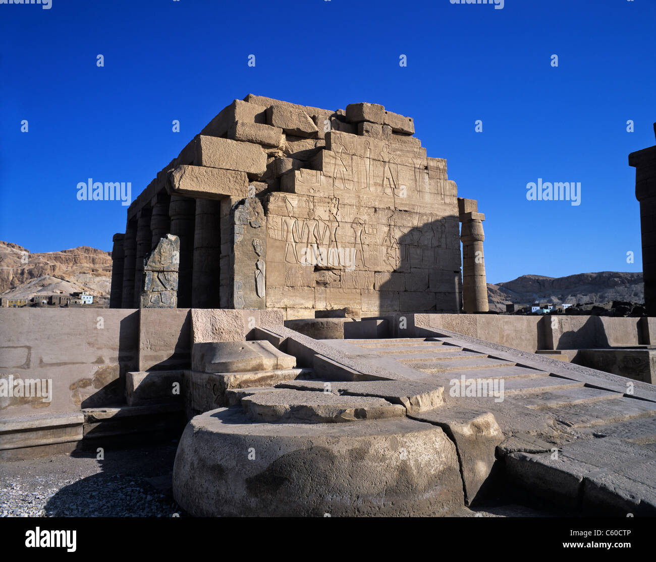 The Ramesseum memorial temple Luxor Egypt Stock Photo - Alamy