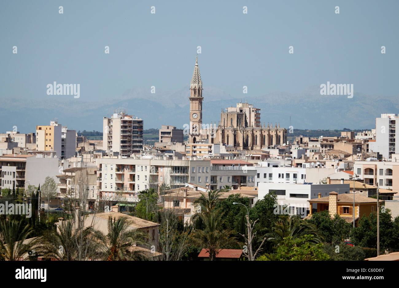 View of the city of Manacor, Mallorca,Spain Stock Photo - Alamy