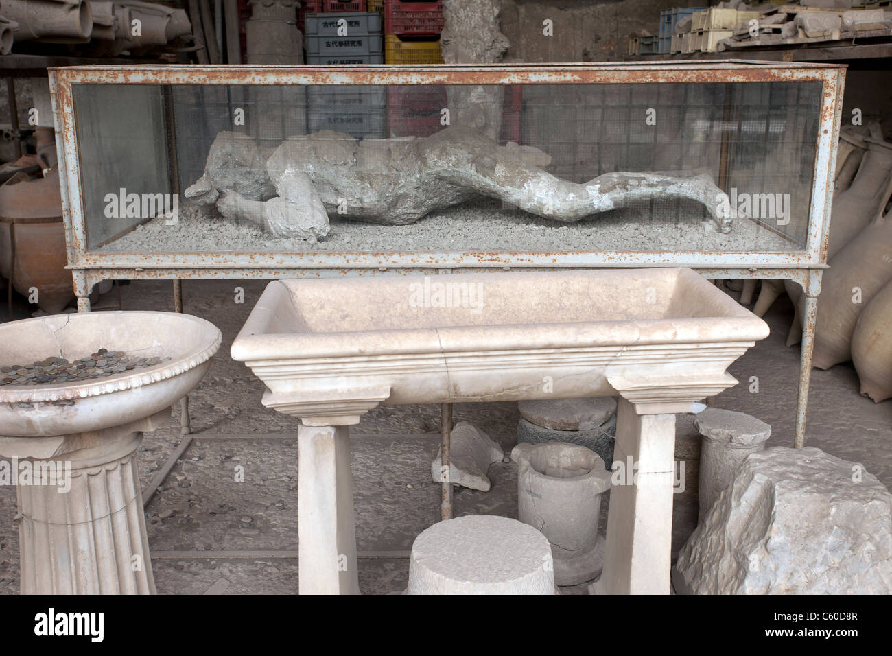Pompeii Italy ruins of ancient city after the destruction by eruption ...