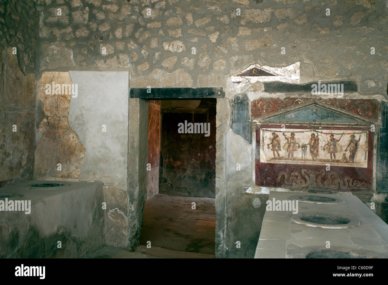 Pompeii Italy ruins of ancient city after the destruction by eruption ...