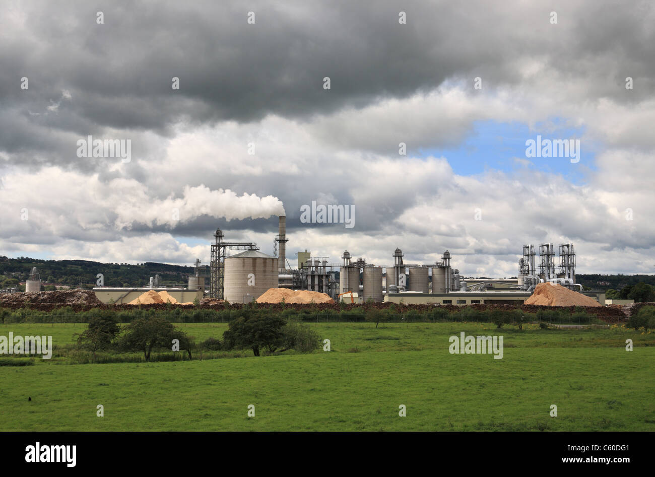 Egger (UK) limited wood processing plant Hexham, Northumberland, north ...