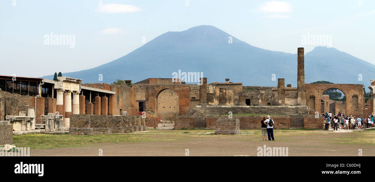 Pompeii Italy ruins of ancient city after the destruction by eruption ...