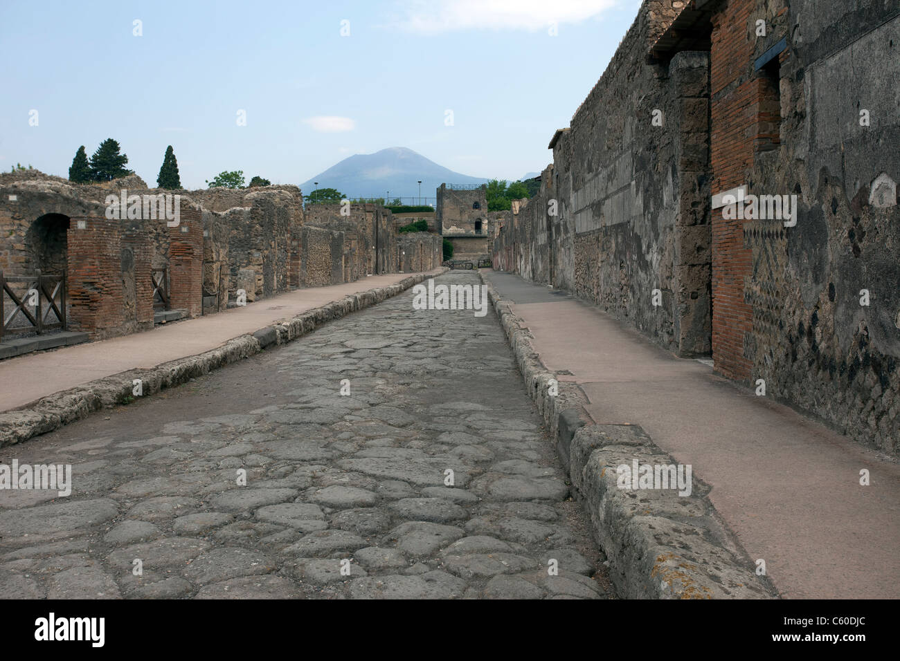 Pompeii Italy ruins of ancient city after the destruction by eruption ...