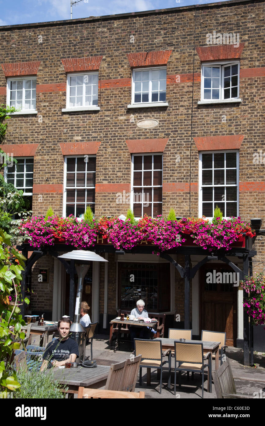 The Flask Pub in Highgate Village, London Stock Photo - Alamy