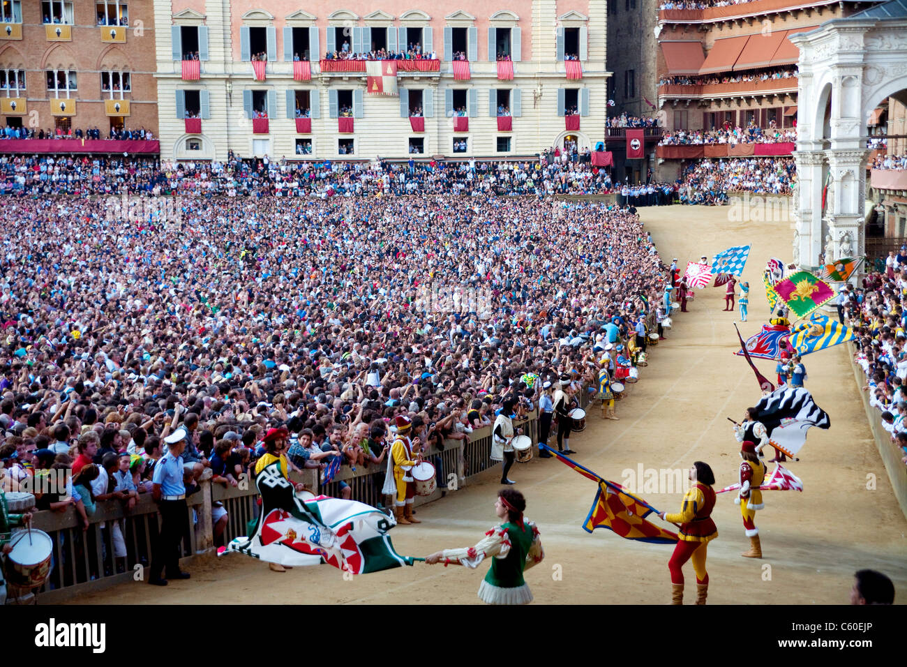 Palio di siena flag hi-res stock photography and images - Alamy