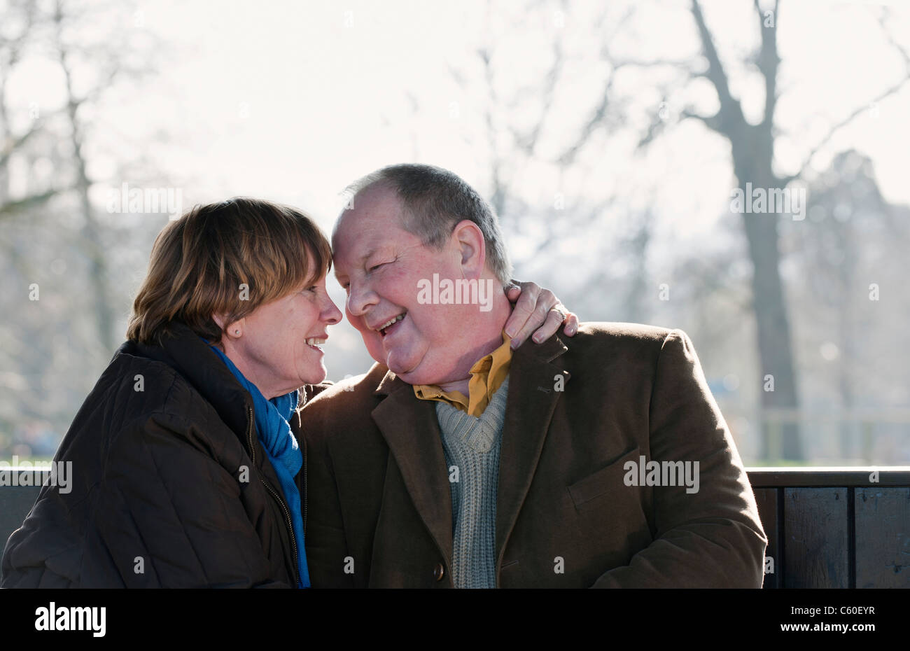 Two men foreheads touching hi-res stock photography and images - Alamy