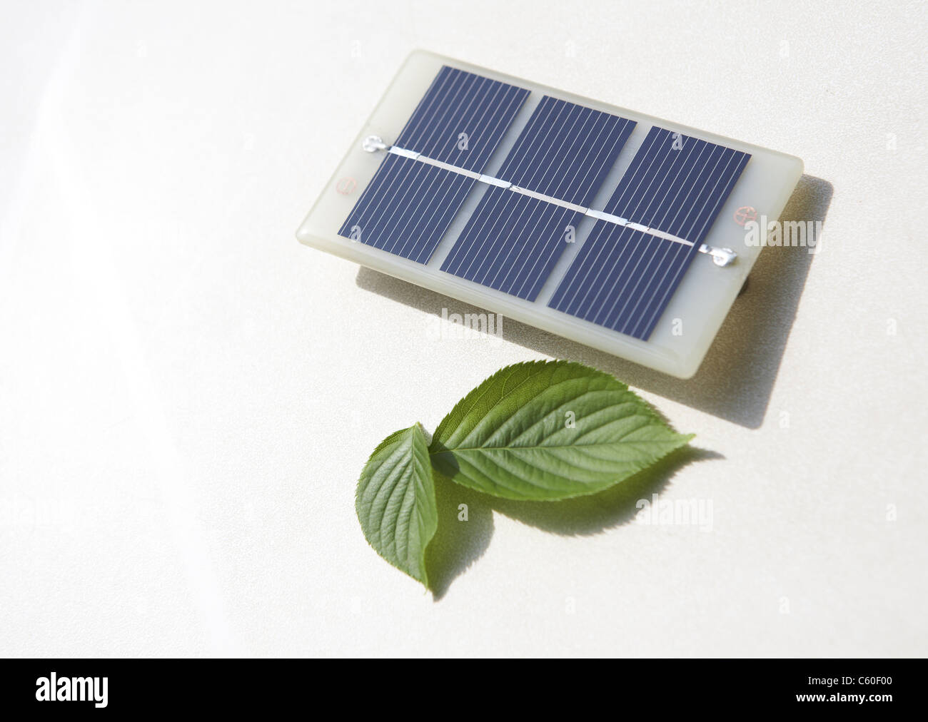 Solar panels and leaf hi-res stock photography and images - Alamy
