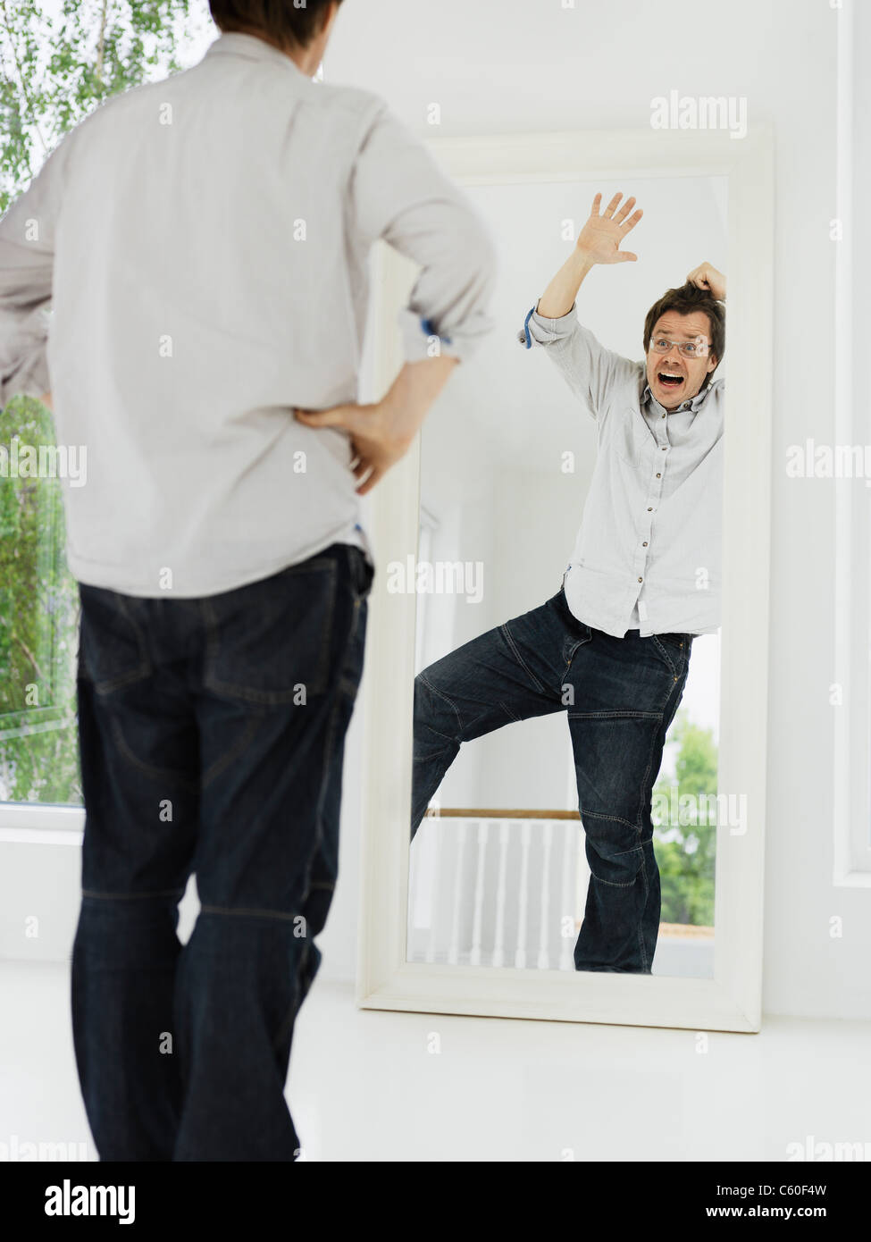 Reflection mirror angry hi-res stock photography and images - Alamy