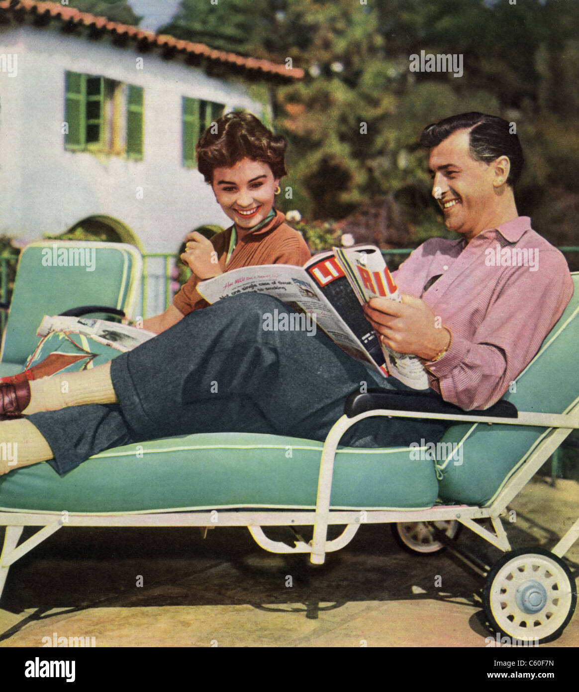 JEAN SIMMONS (1929-2010) English film actress with husband Stewart ...