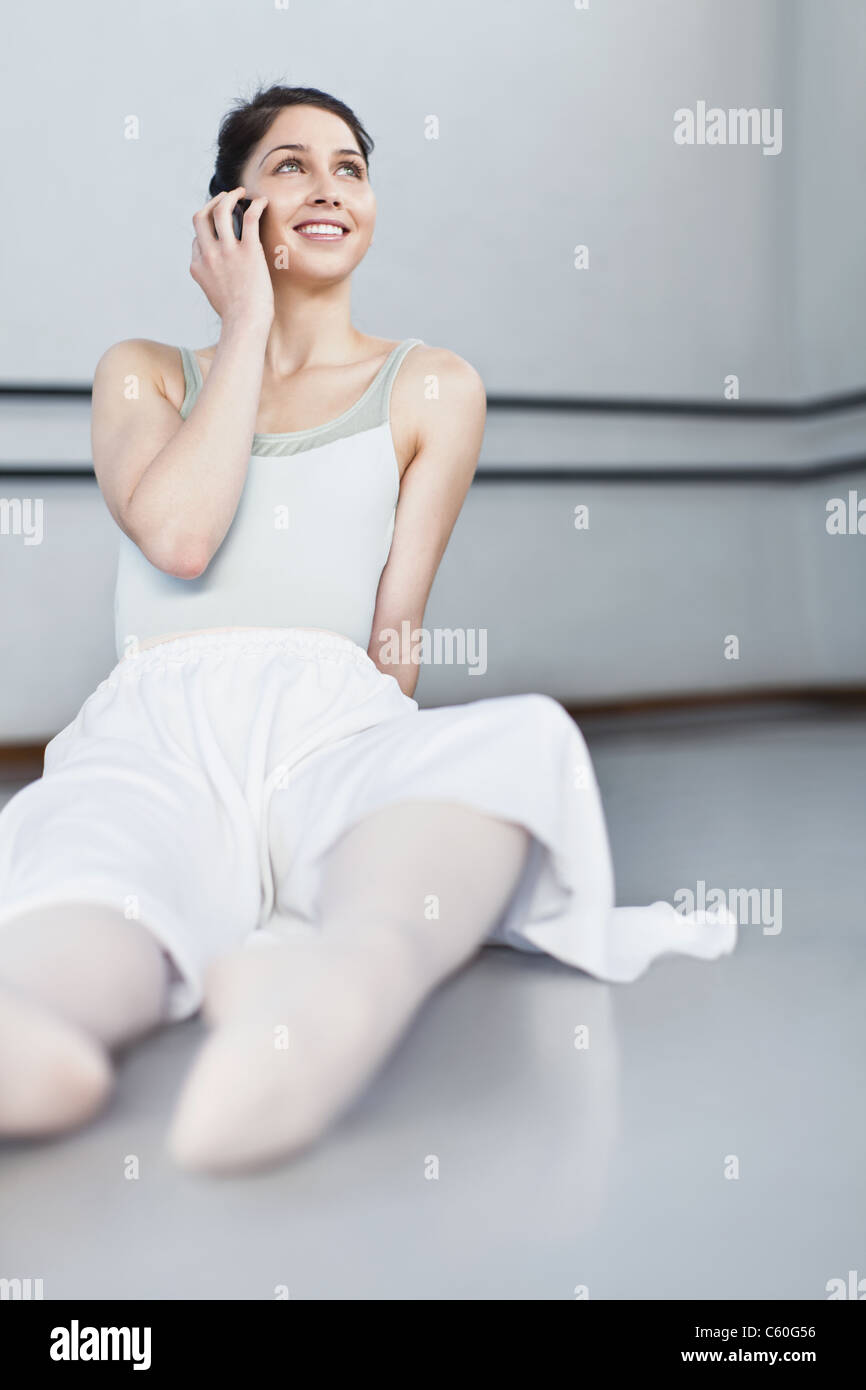 Happy young ballerina sitting on hi-res stock photography and images ...