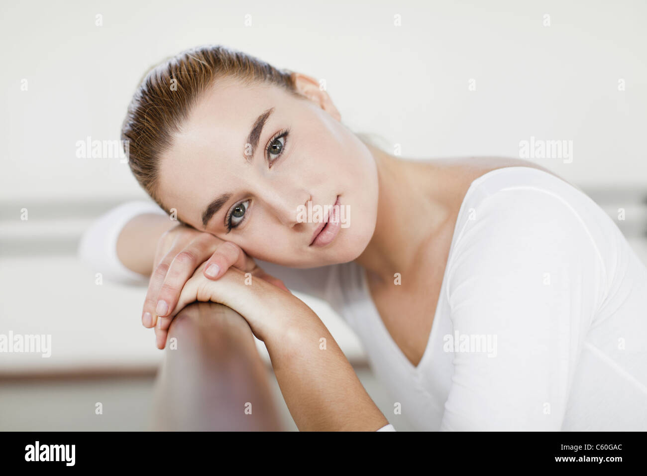 Young ballerina resting in ballet hi-res stock photography and images ...