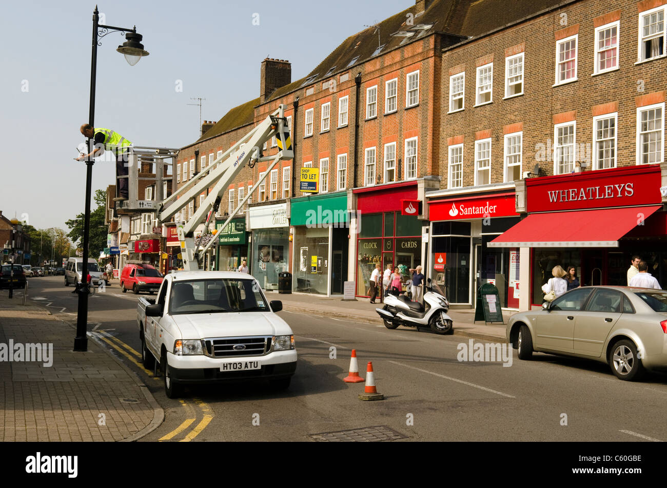 Street Lamp Repair Maintenance Stock Photos & Street Lamp Repair ...