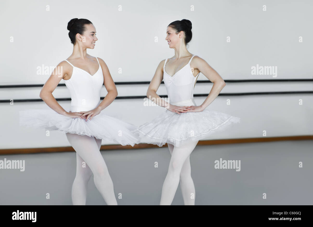 Ballet dancers posing together in studio Stock Photo - Alamy