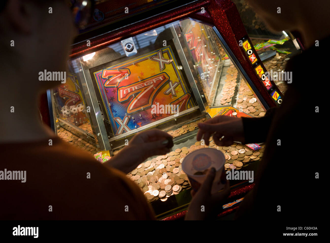 Push a penny hi-res stock photography and images - Alamy