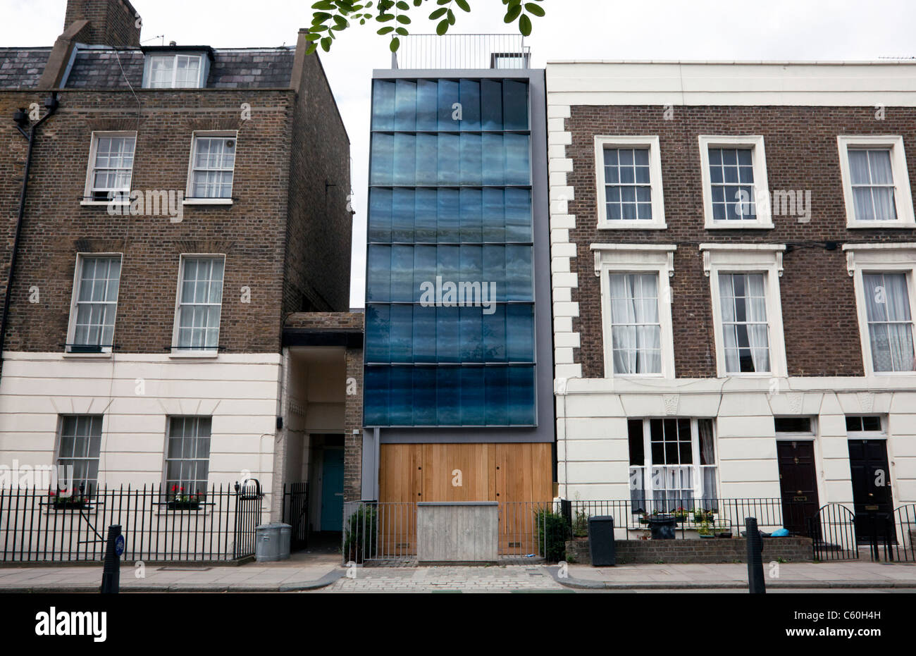 Contemporary house in period terrace, Camden Town, London Stock Photo ...