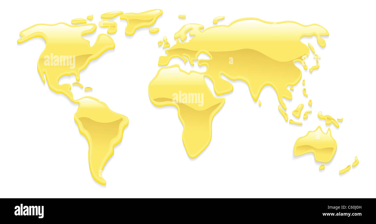Golden map Cut Out Stock Images & Pictures - Alamy