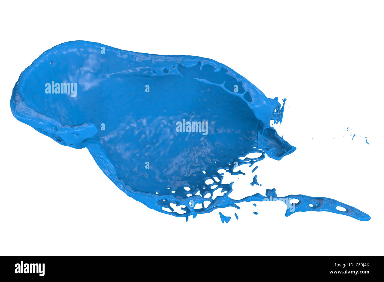blue paint splashing, isolated on white background Stock Photo - Alamy