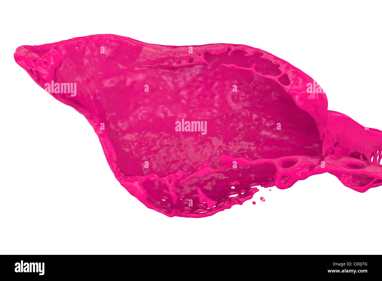 splash of pink color, isolated on white background Stock Photo - Alamy