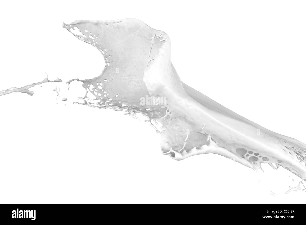 white paint splash, isolated on white background Stock Photo - Alamy