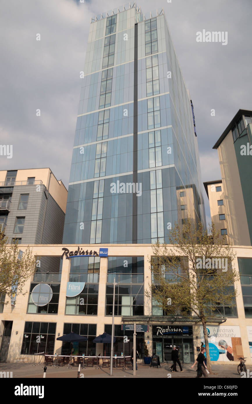 The front facade to the Radisson Blu Hotel, central Bristol, UK Stock ...