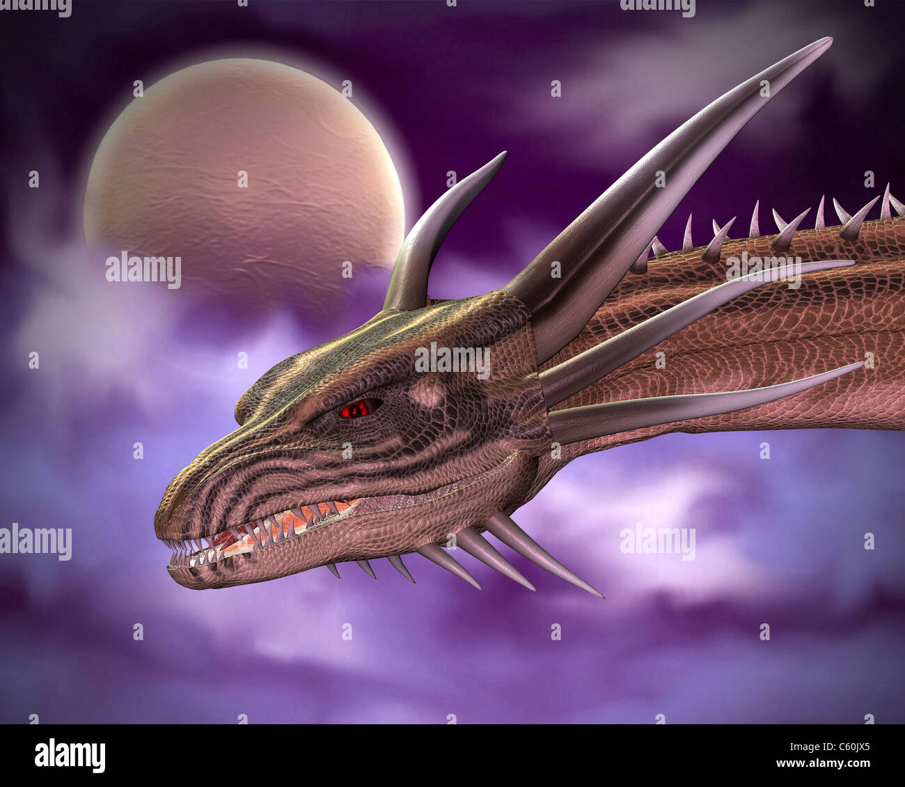 Moon dragon hi-res stock photography and images - Alamy