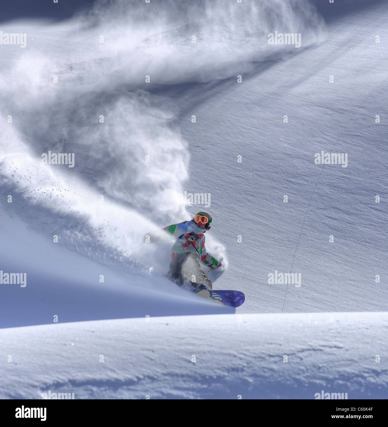 Snowboarder enjoying view from mountain hi-res stock photography and ...