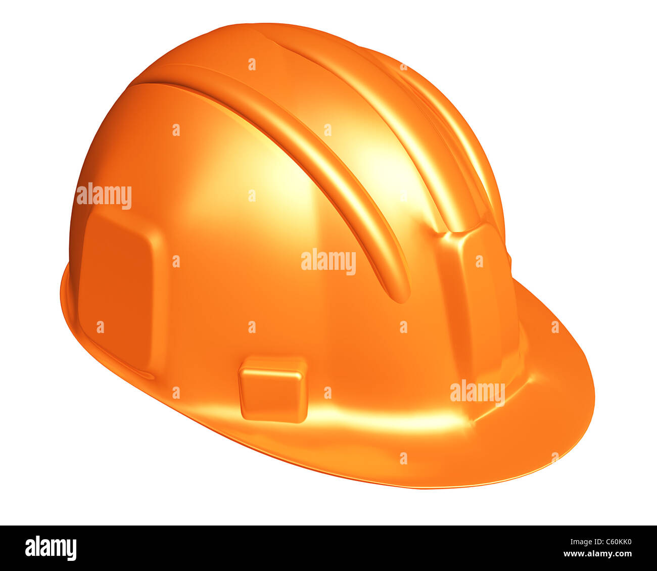 Orange helmet - isolated on white Stock Photo - Alamy