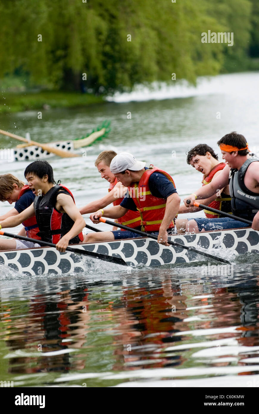 Sir Oliver Mowat High School Mowat Mustangs Dragon Boat racing Stock ...