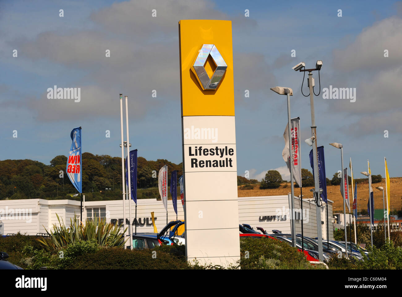 Renault Lifestyle car dealership sign in Brighton UK Stock Photo - Alamy
