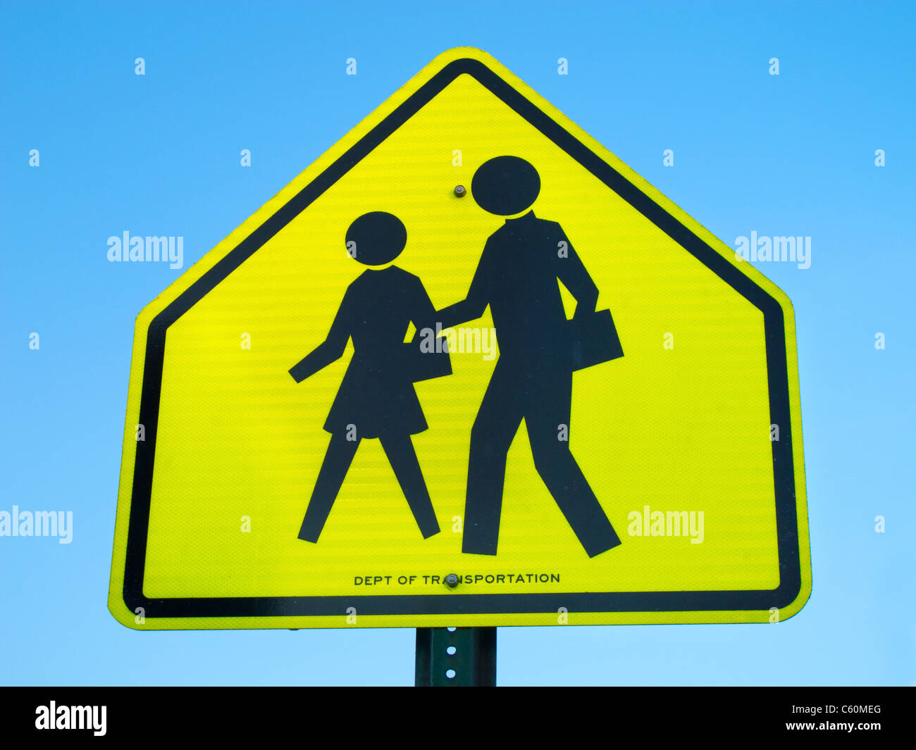 school crossing sign in Brooklyn NY Stock Photo - Alamy
