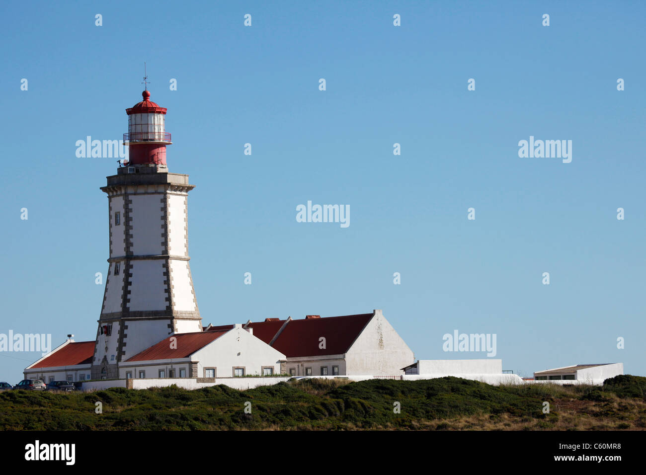 The lighthouse at Cape Espichel (Cabo Espichel) close to Setubal in Portugal Stock Photo - Alamy