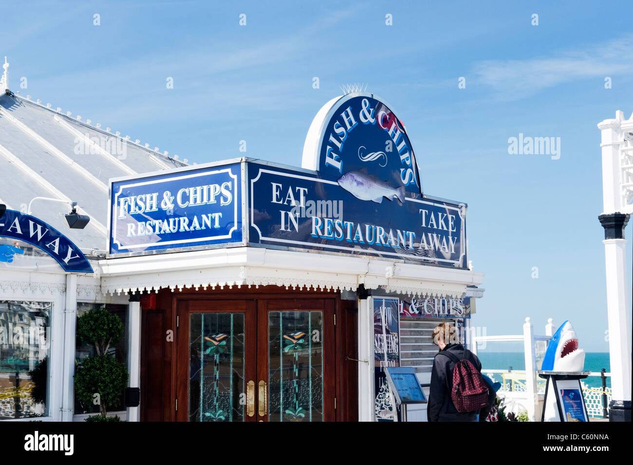 Brighton Palace Pier East Sussex traditional Fish & Chip shop ...