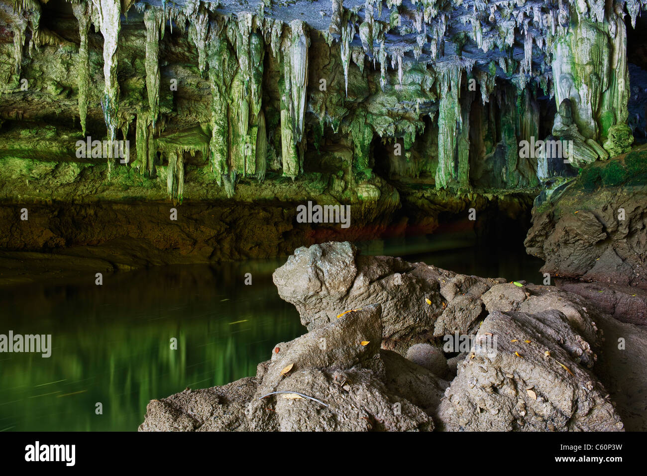 Inside the mysterious cave. Long exposure shot Stock Photo - Alamy
