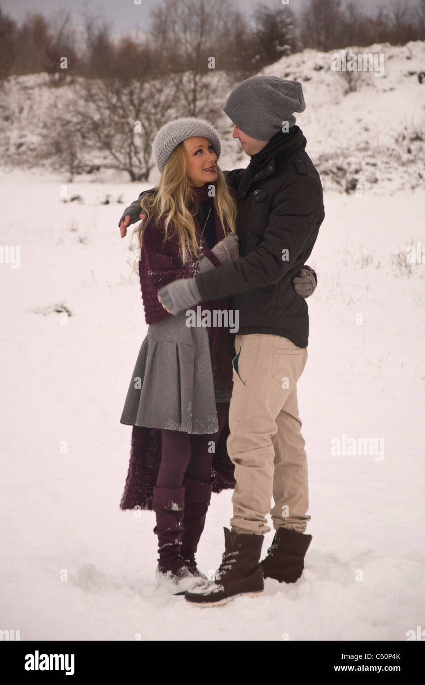 Love in the Snow Stock Photo - Alamy