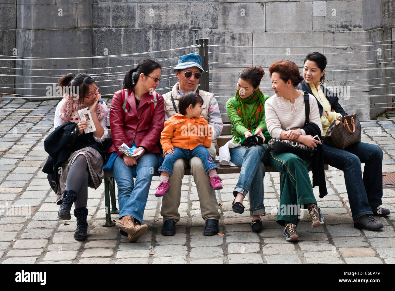 Asian family visiting Germany Stock Photo - Alamy