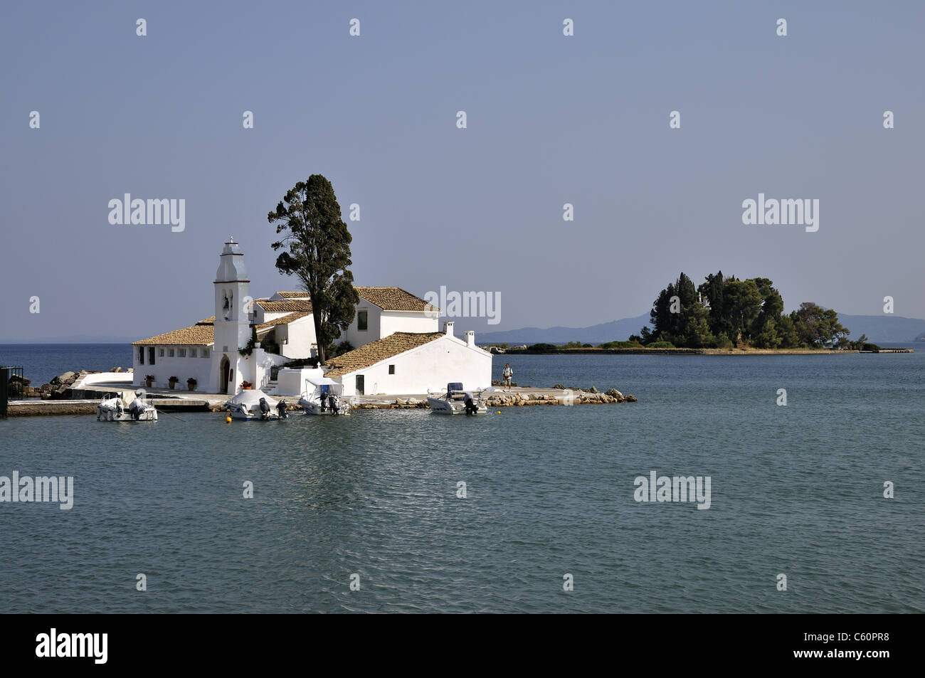 Pontikonisi island corfu hi-res stock photography and images - Alamy