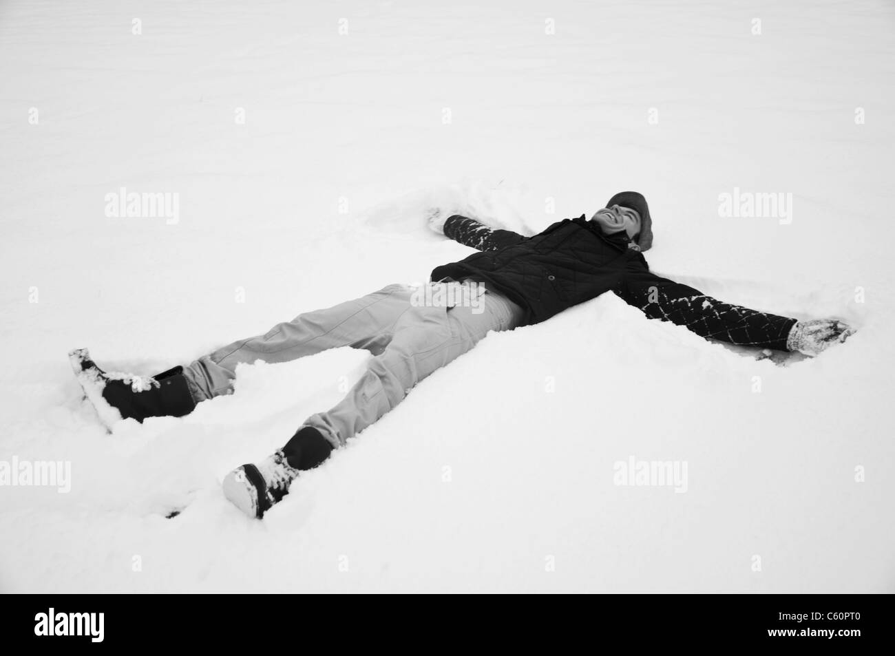 Snow man Black and White Stock Photos & Images - Alamy