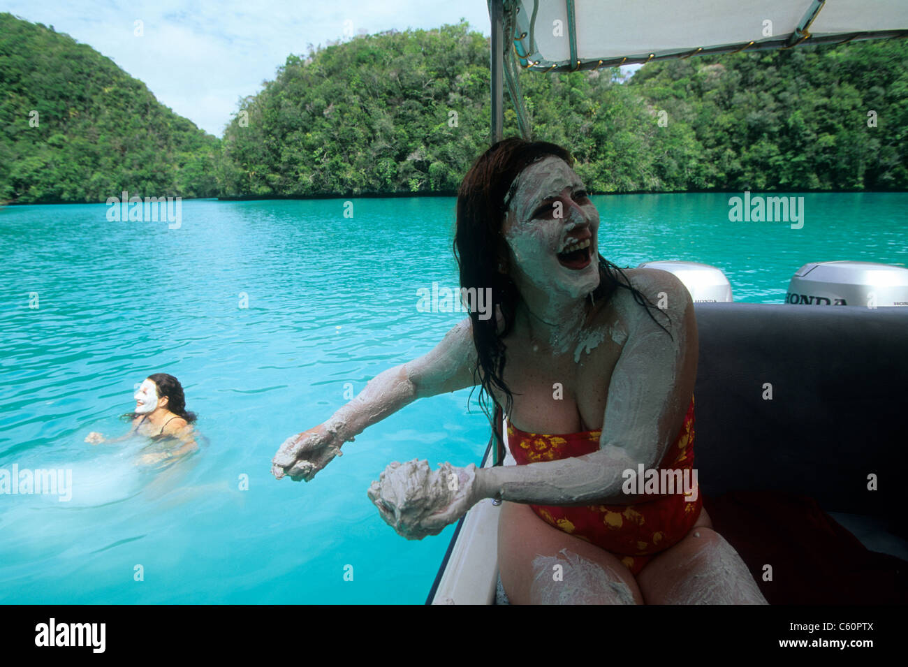 "Milky way", Mud bath, Rock Islands, Palau, Micronesia Stock Photo - Alamy