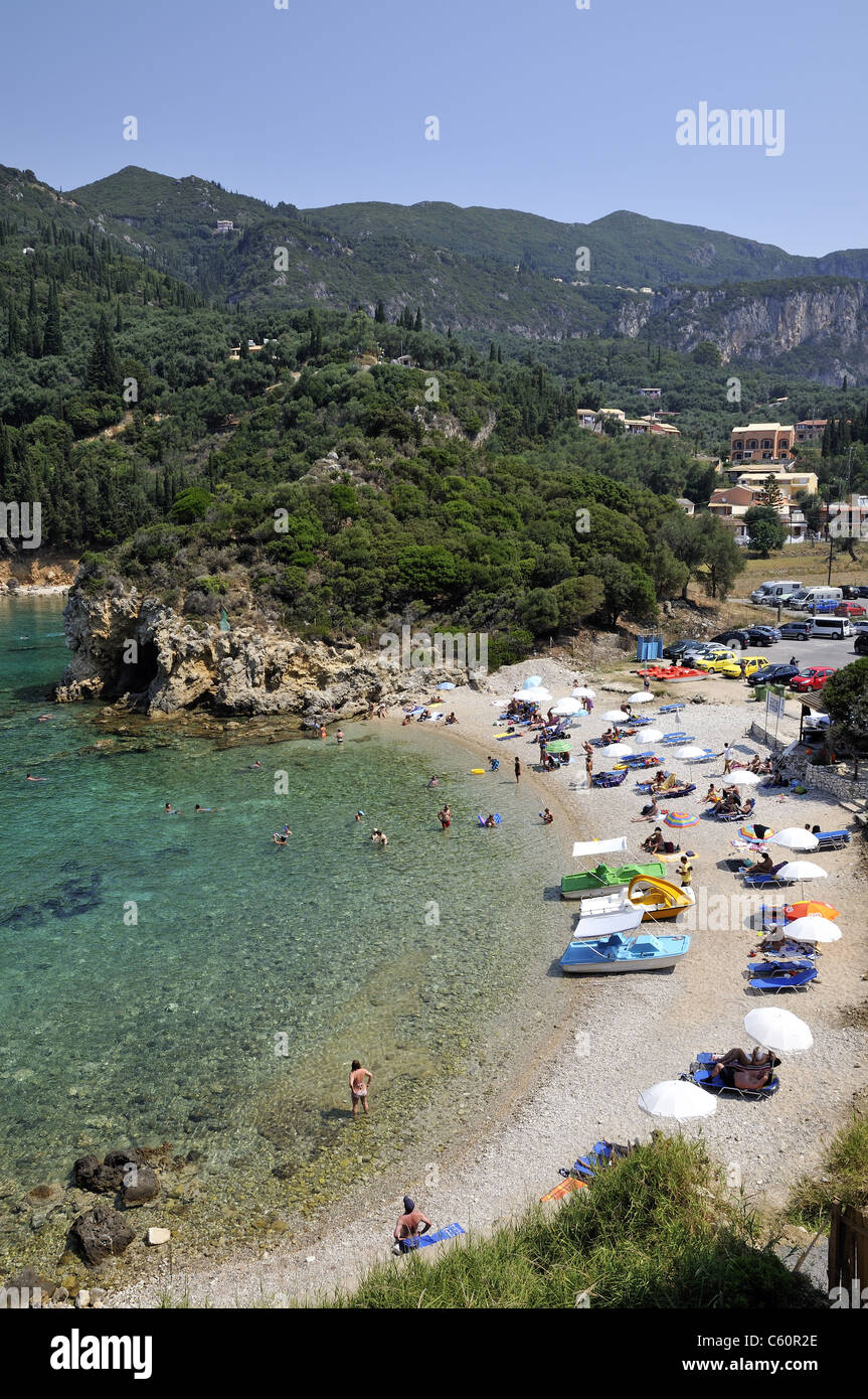 Corfu beach people hi-res stock photography and images - Alamy
